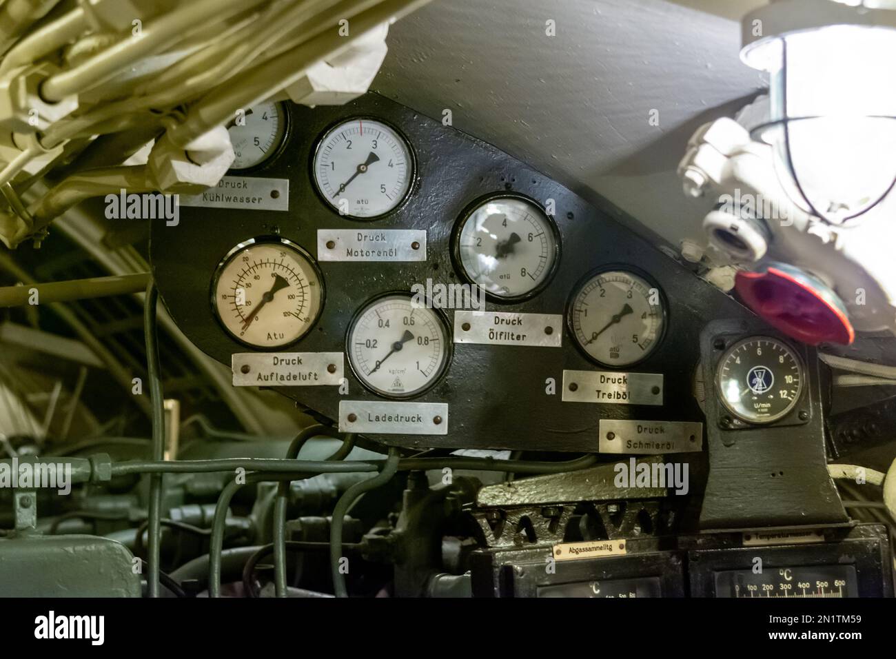 Chicago, IL, USA - February 6, 2023: Interior of the German submarine U ...