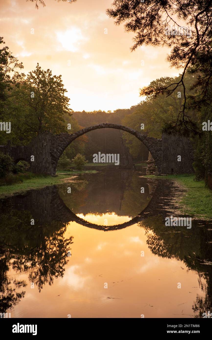 View of Devils bridge in Germany in Saxony Stock Photo - Alamy