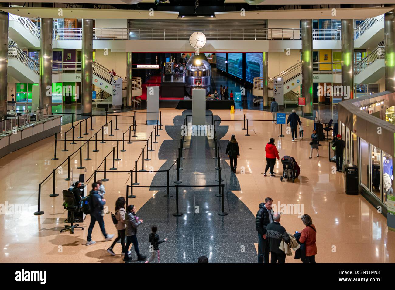 Chicago, IL, USA - February 6, 2023: Main entrance lobby to the Museum ...