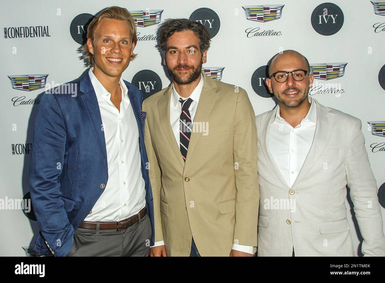 From left, IVY Co-Founder Philipp Triebel, host/actor Josh Radnor, and ...