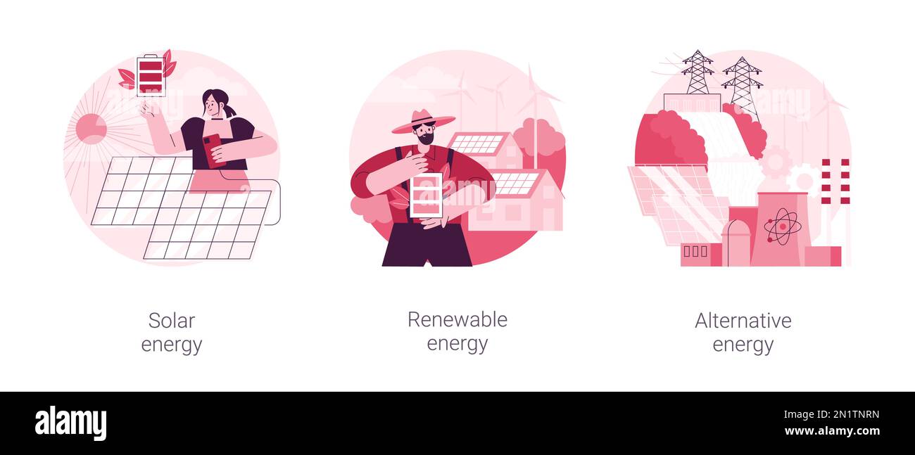 Alternative source of electricity abstract concept vector illustration ...