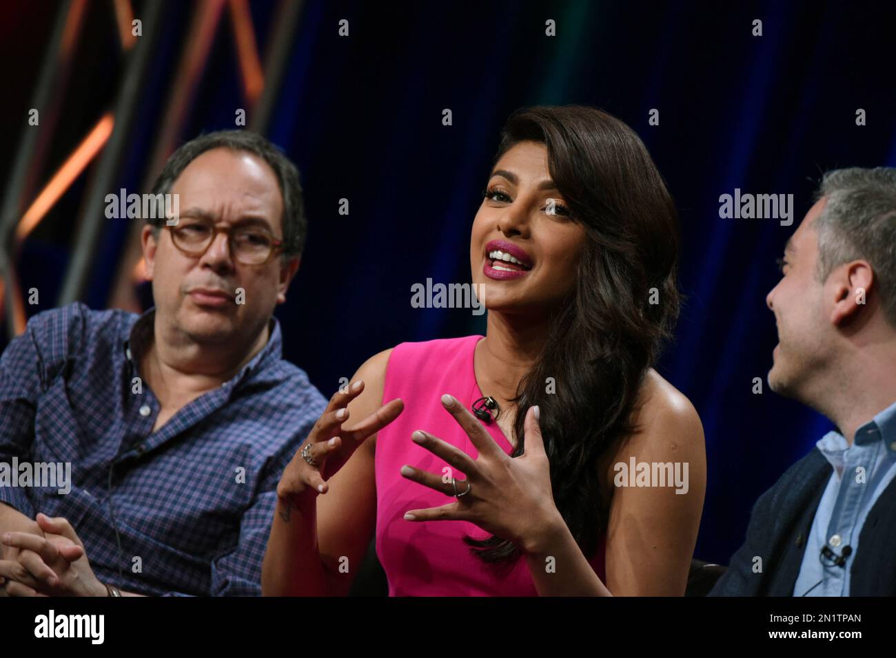 Executive producer Mark Gordon, from left, actress Priyanka Chopra, and ...