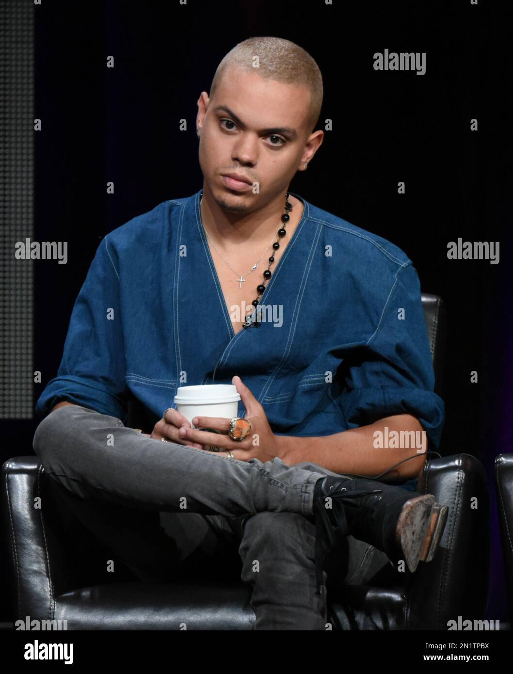 Evan Ross participates in the "Wicked City" panel at the Disney/ABC ...