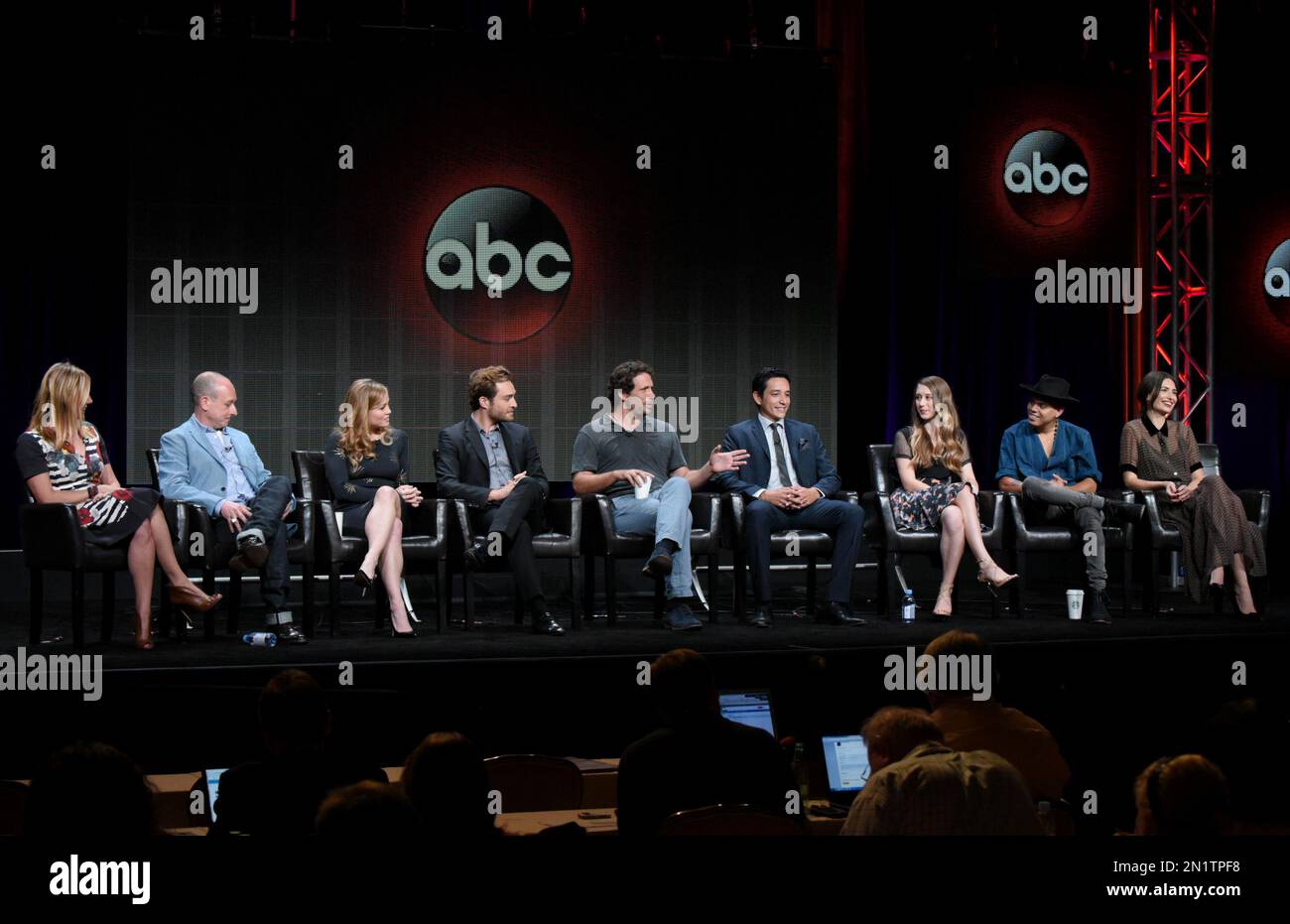 Executive producer Amy B. Harris, from left, creator/executive producer Steven Baigelman, Erika ...
