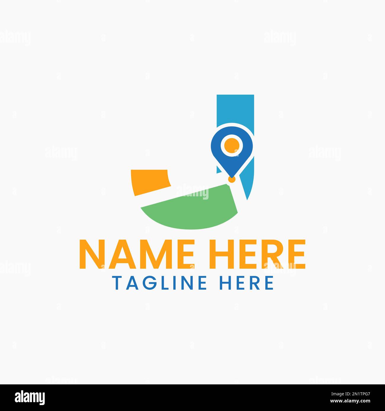 Letter J Location Logo Concept With Gps Symbol, Pin Icon Template Stock ...