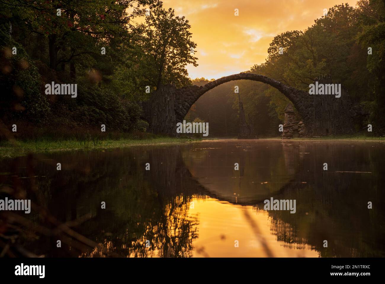 View of Devils bridge in Germany in Saxony Stock Photo - Alamy