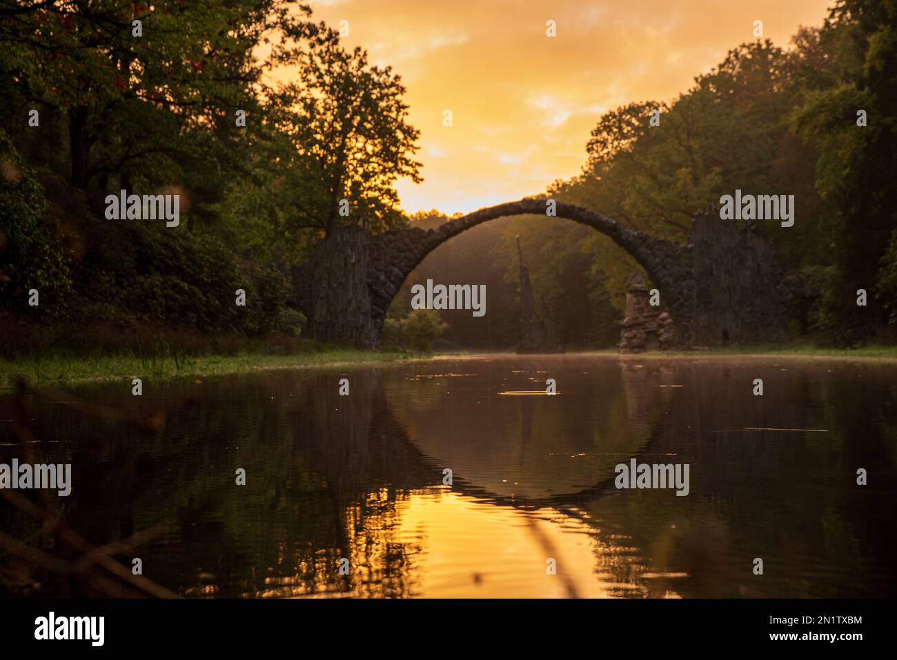 View of Devils bridge in Germany in Saxony Stock Photo - Alamy