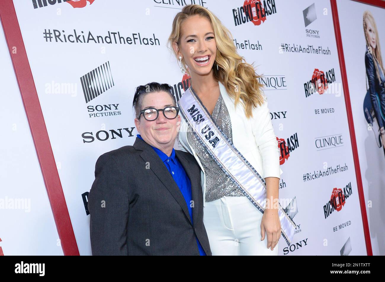 Actress Lea DeLaria, left, and Miss USA 2015 Olivia Jordan attend the ...