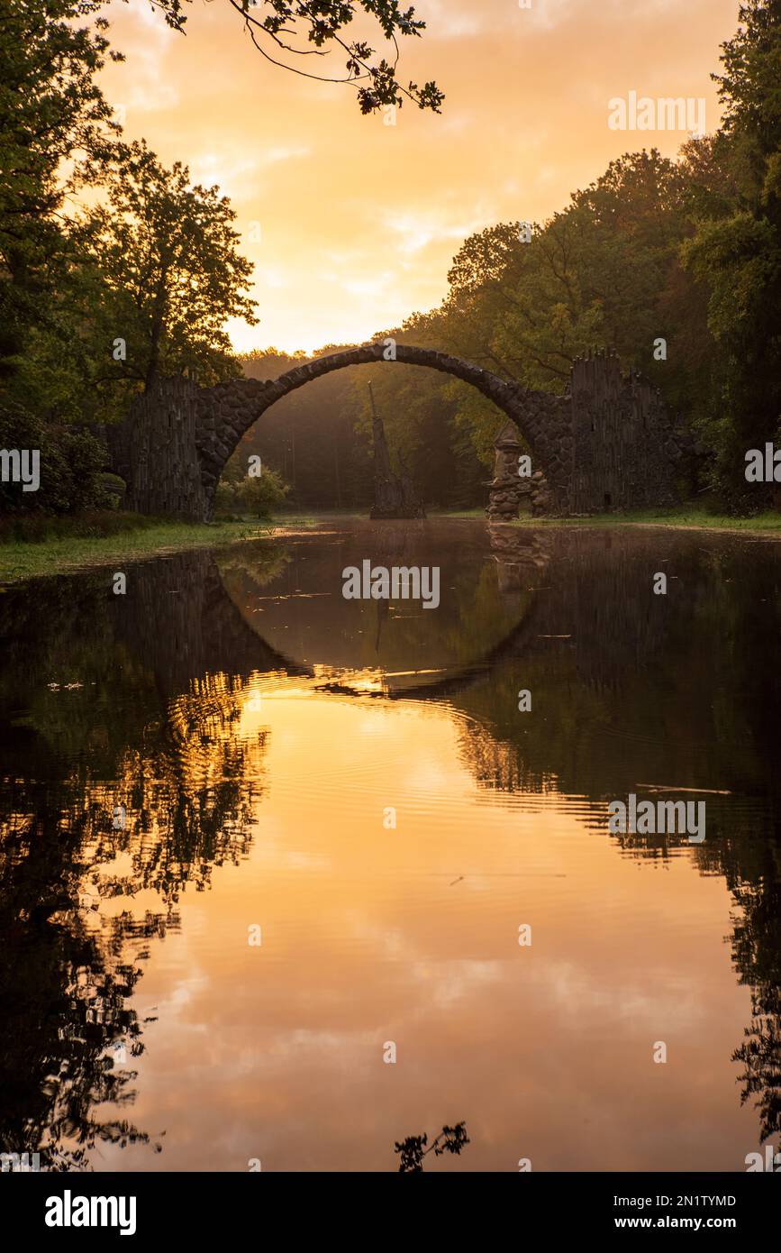 View of Devils bridge in Germany in Saxony Stock Photo - Alamy