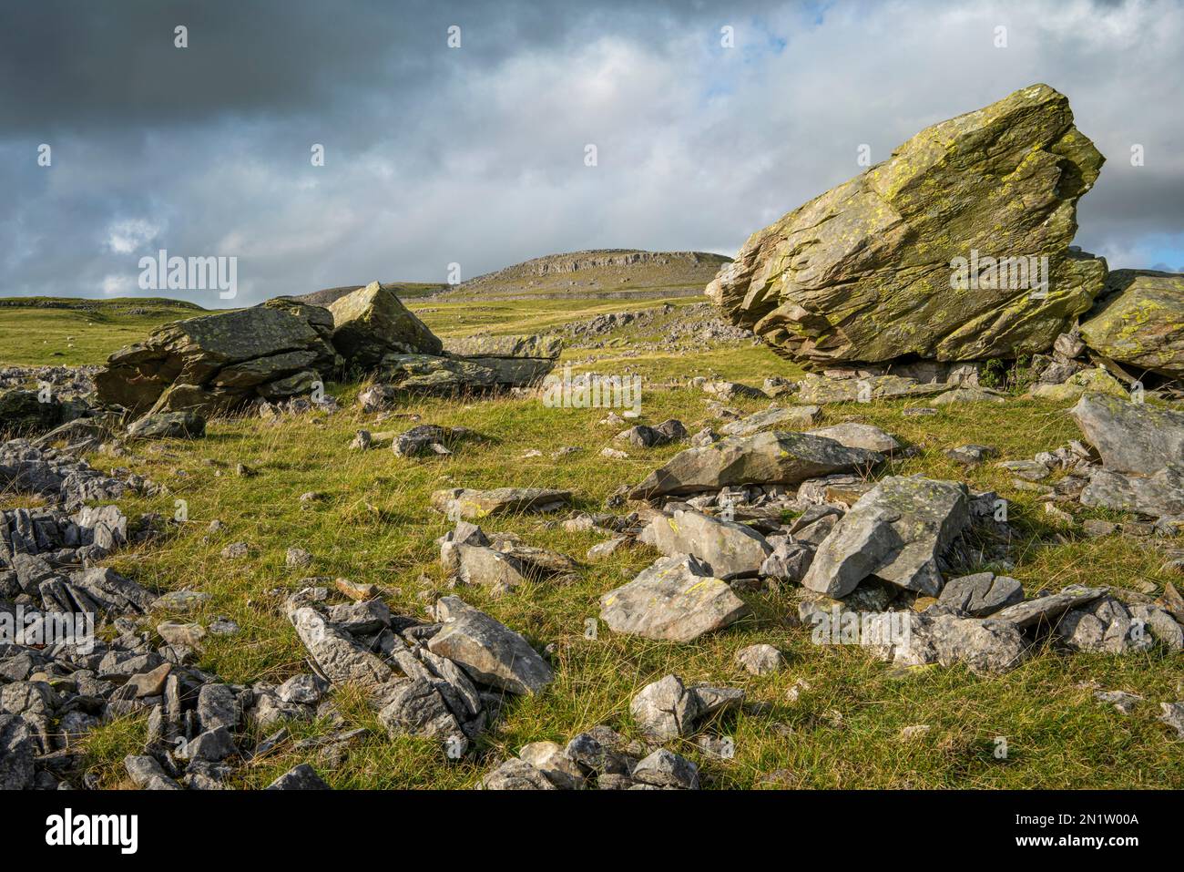The Norber erratics, glacial erratic boulders on the southern slopes of ...