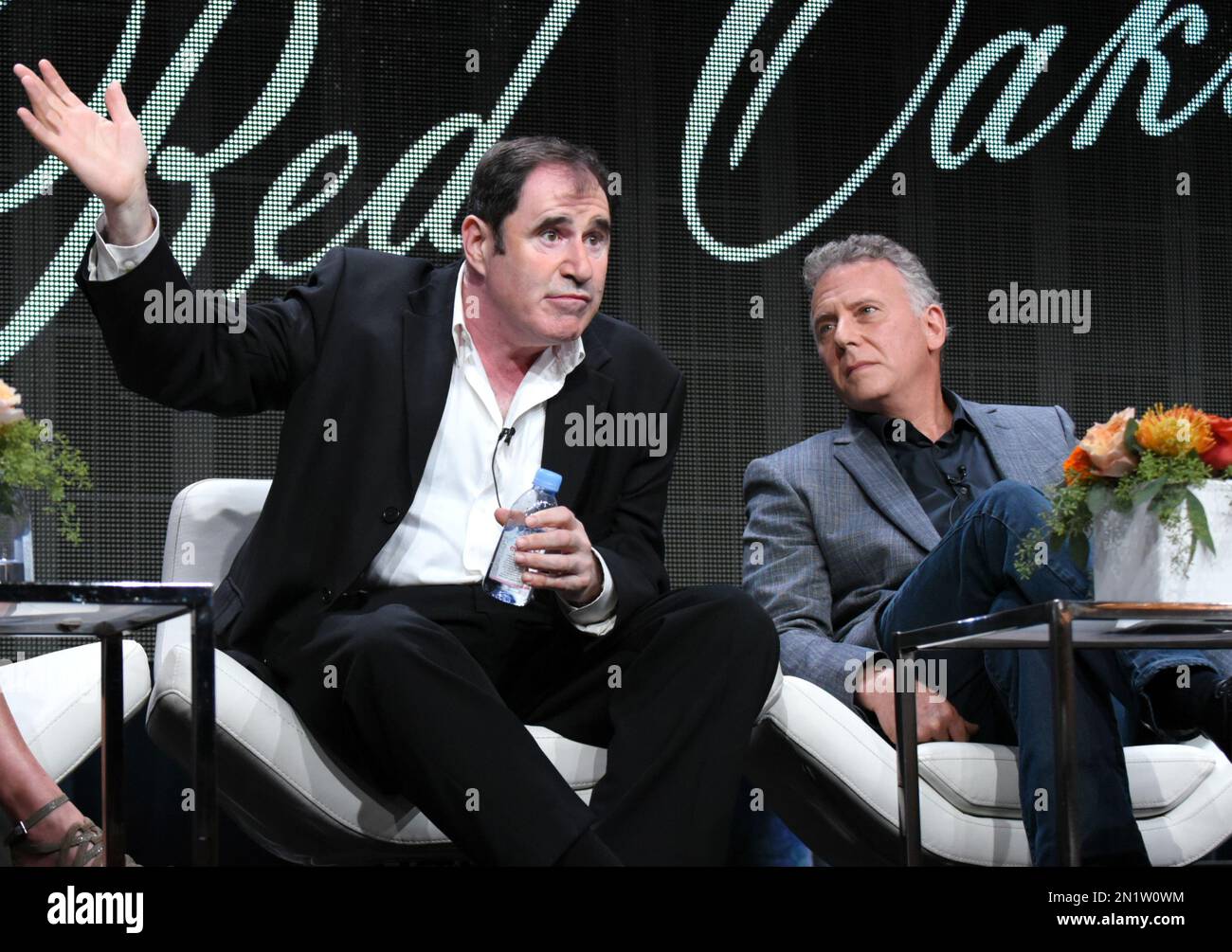 Richard Kind, left, and Paul Reiser participate in the "Red Oaks" panel ...