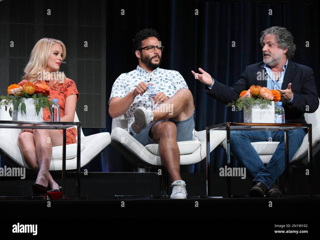 Gage Golightly, from left, Ennis Esmer and writer/producer Gregory ...