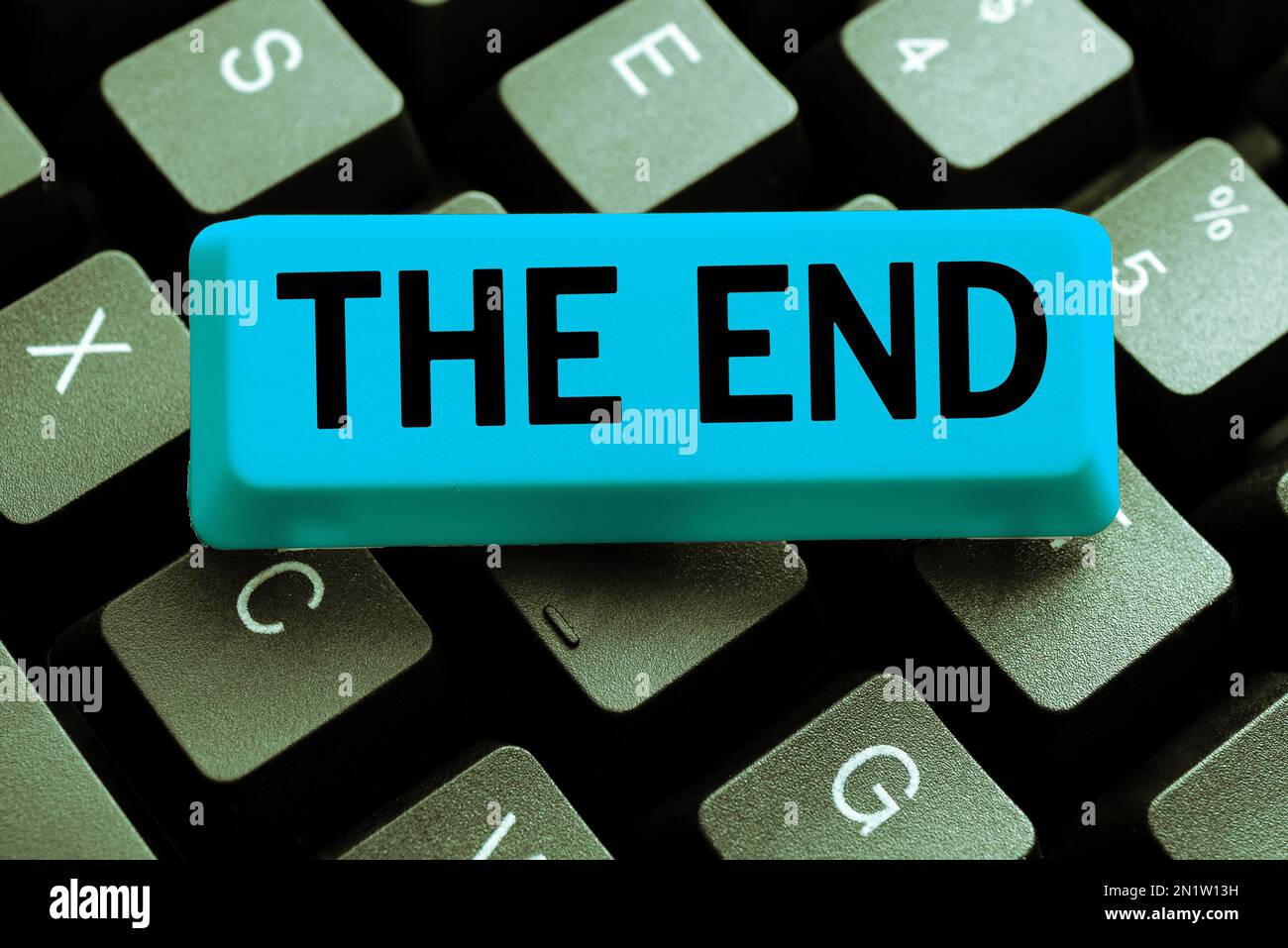 Hand writing sign The End, Business approach Final part of play ...