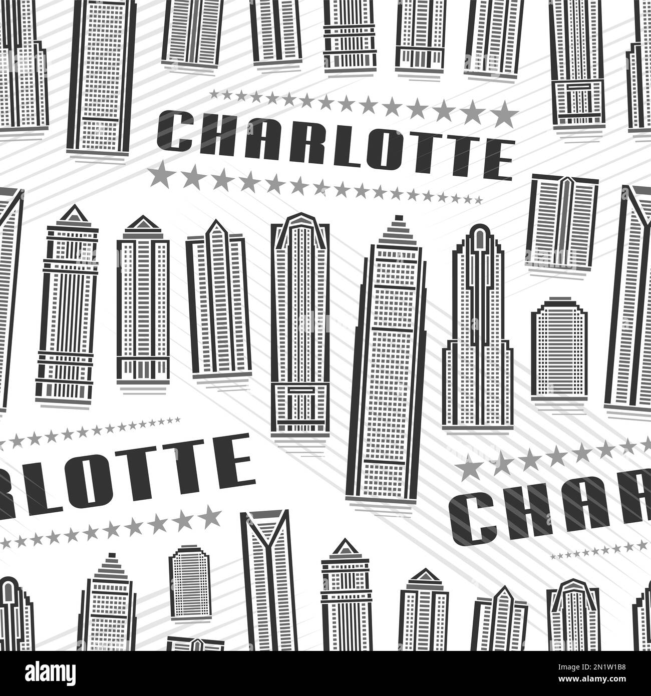 Vector Charlotte Seamless Pattern, repeat background with illustration ...