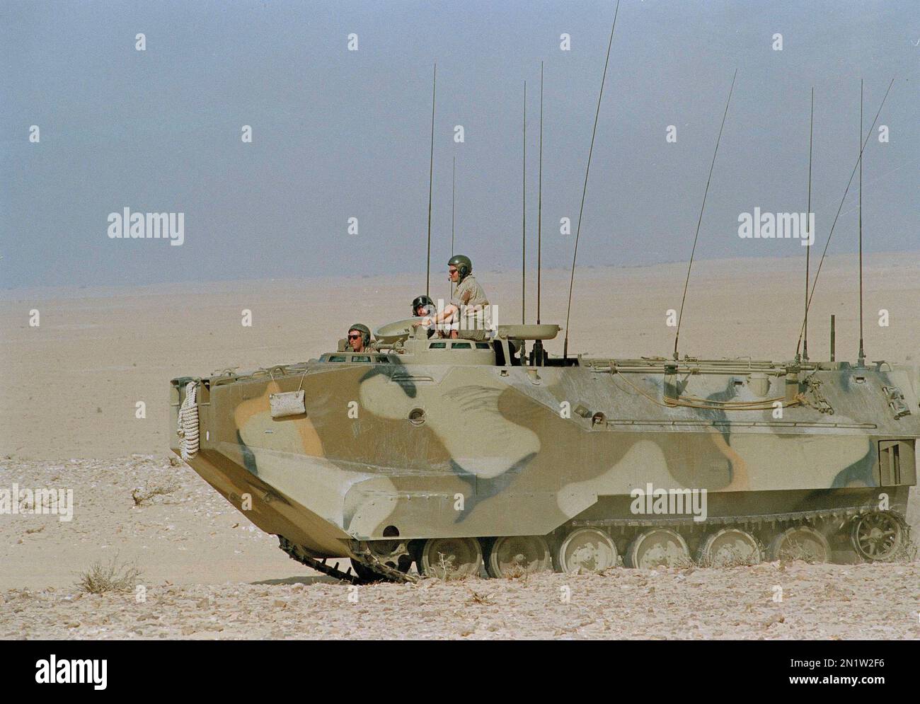 U.S. forces are pictured in an Amphibious Assault Vehicle, AAV7A1 ...