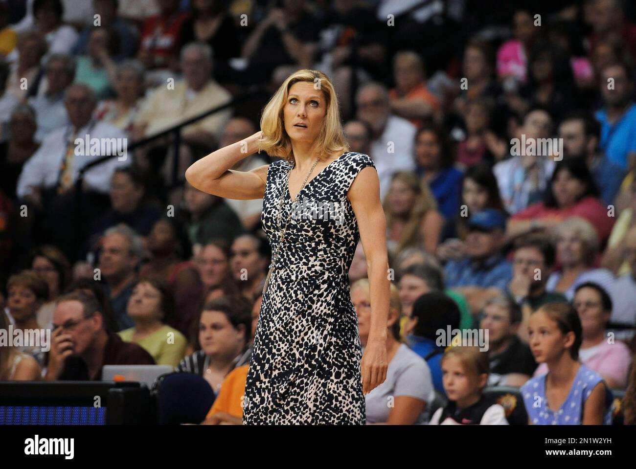 Seattle Storm head coach Jenny Boucek during the first half of a WNBA ...