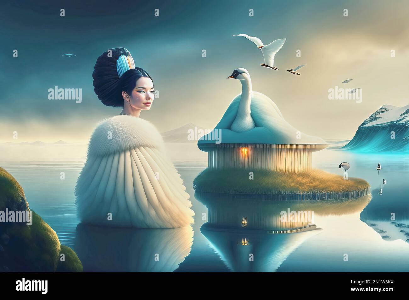 Mythical swan hi-res stock photography and images - Alamy