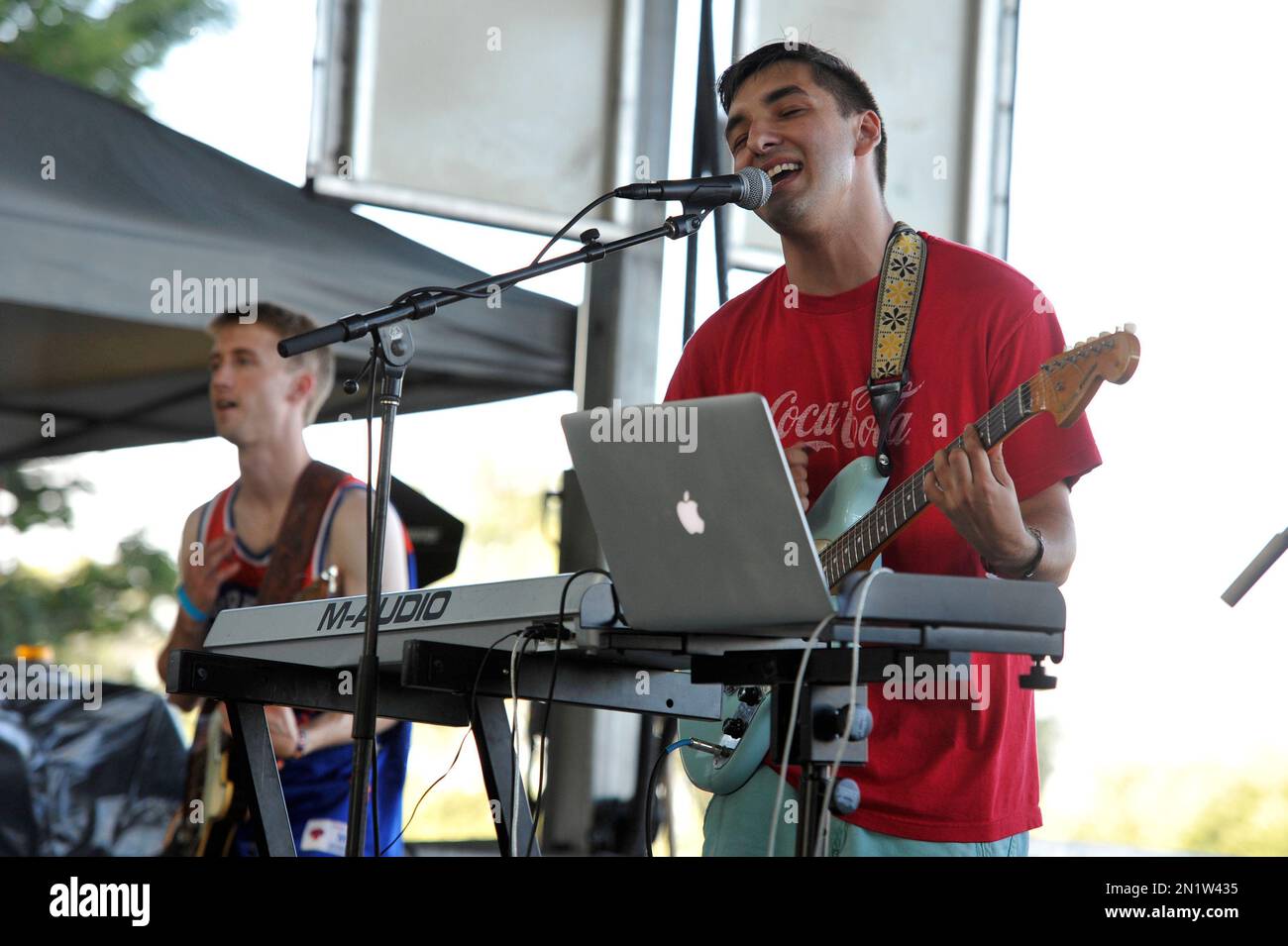 Ryan DeRobertis of Skylar Spence performs at Lollapalooza in Grant Park ...