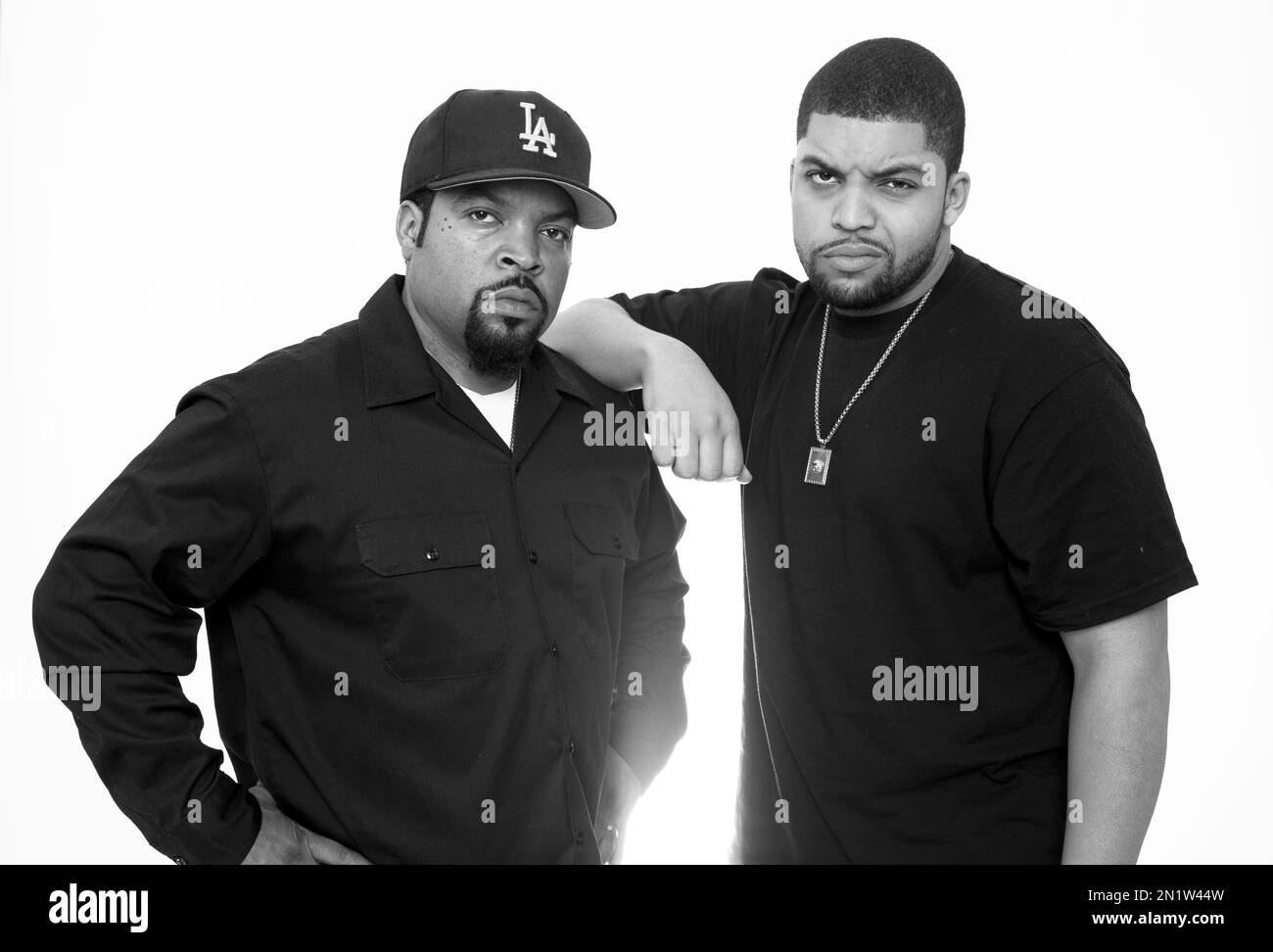 In this Sunday, August 2, 2015 photo, Ice Cube left, and son O' Shea ...