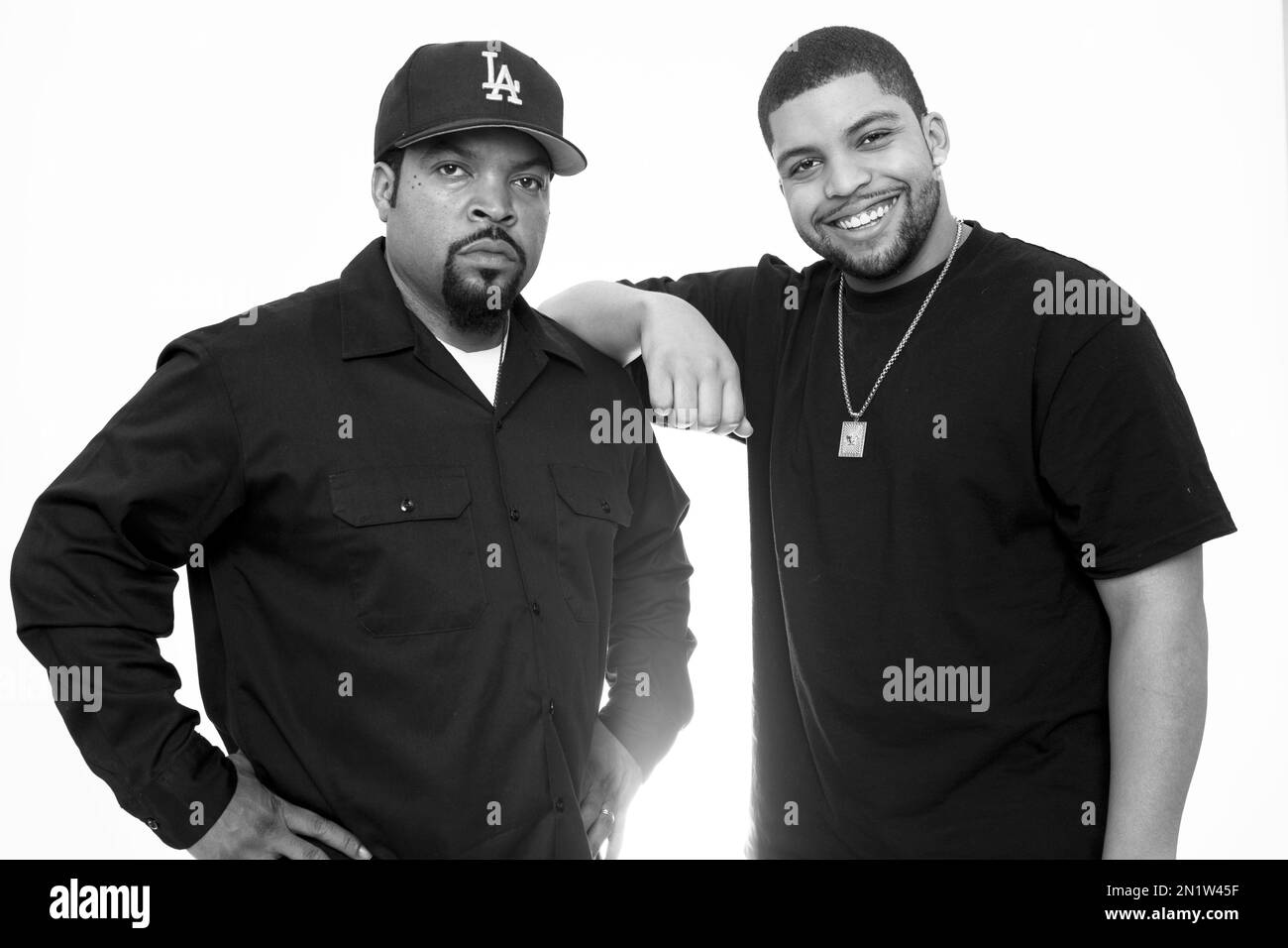 In this Sunday, August 2, 2015 photo, Ice Cube left, and son O' Shea ...