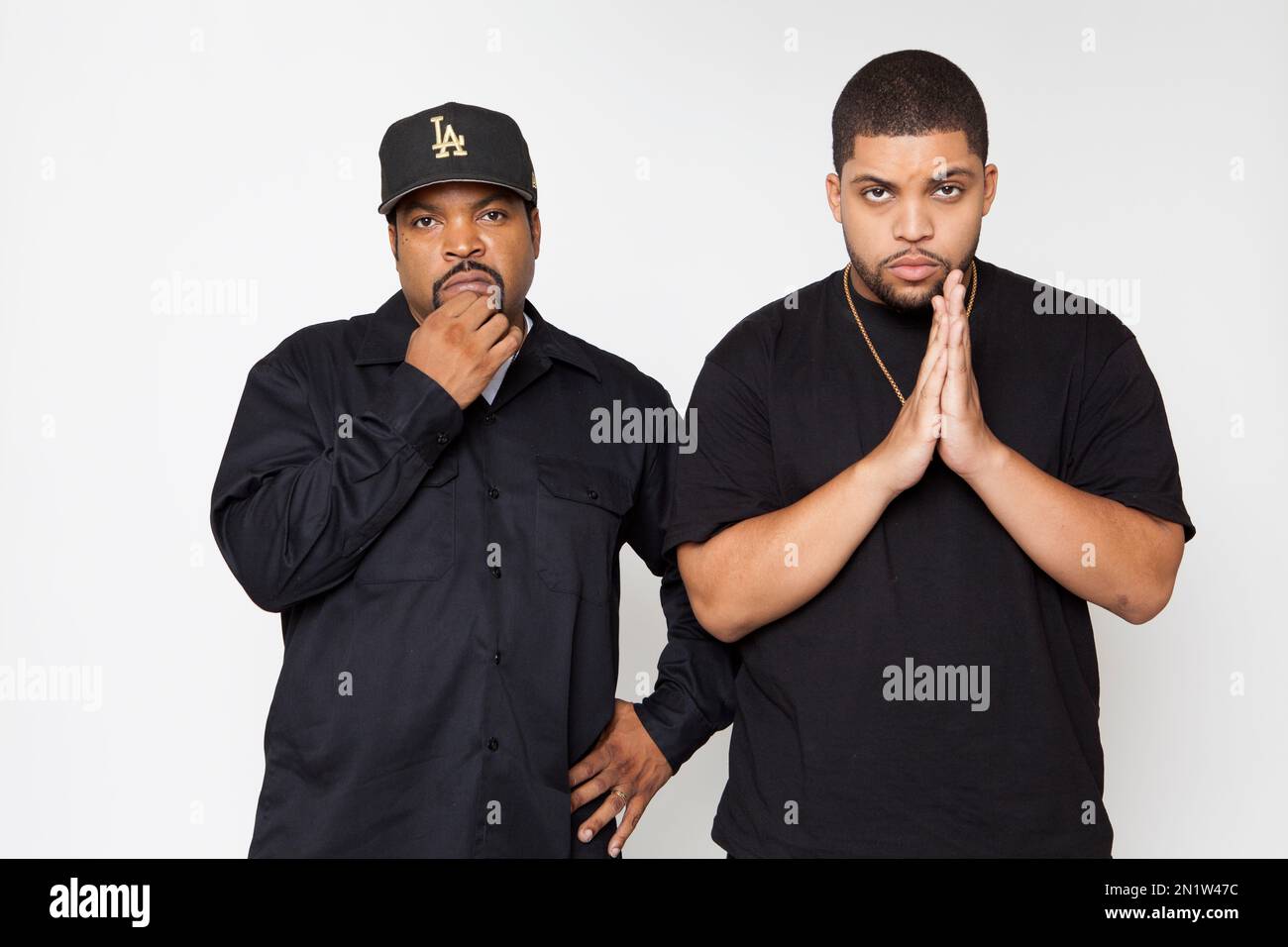 In this Sunday, August 2, 2015 photo, Ice Cube left, and son O' Shea ...
