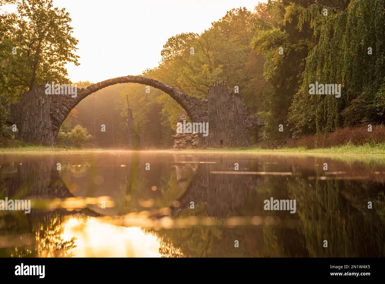 View of Devils bridge in Germany in Saxony Stock Photo - Alamy