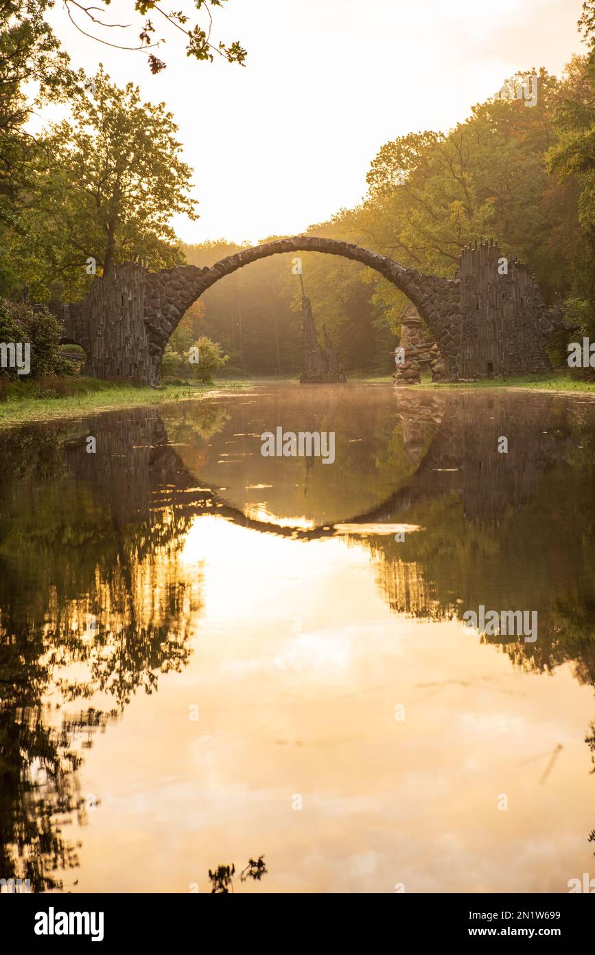 View of Devils bridge in Germany in Saxony Stock Photo - Alamy
