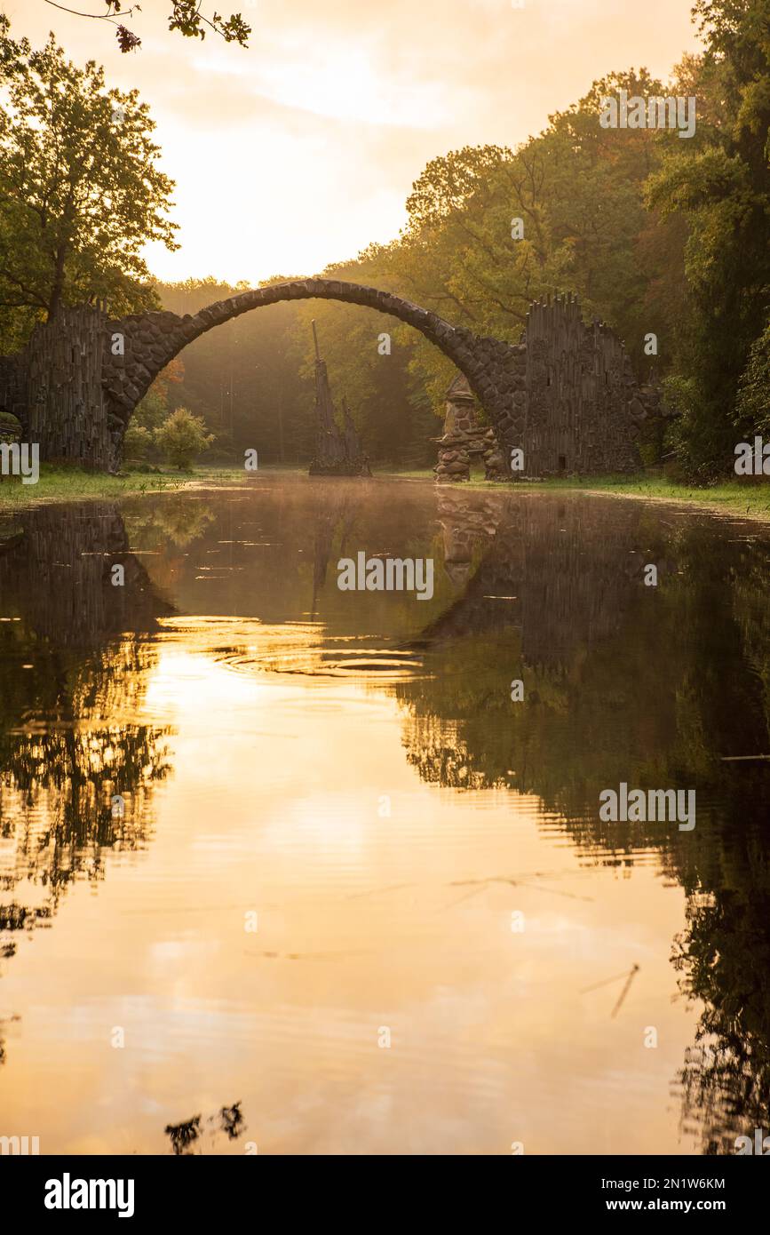 View of Devils bridge in Germany in Saxony Stock Photo - Alamy