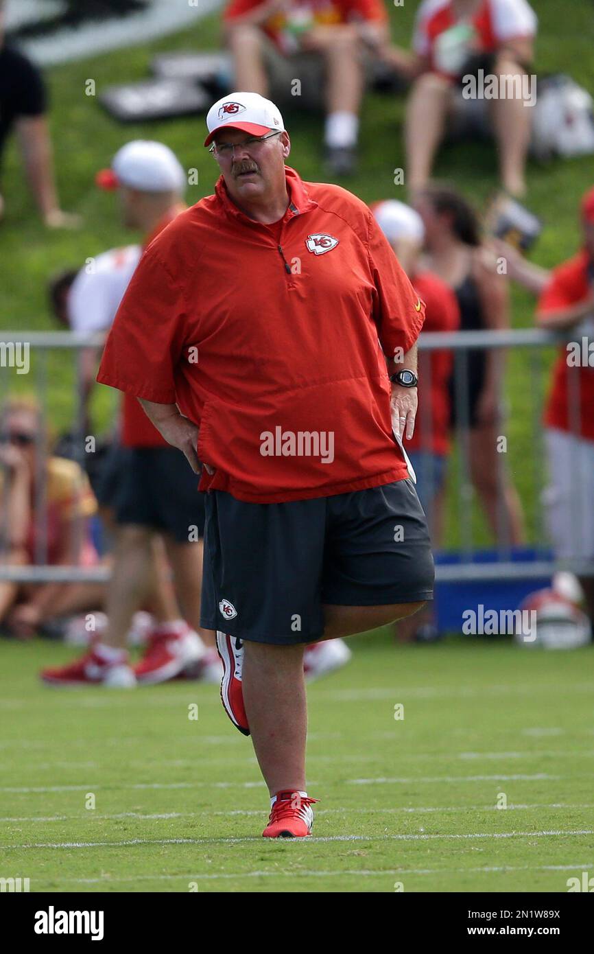 Kansas City Chiefs head coach Andy Reid during NFL football training ...
