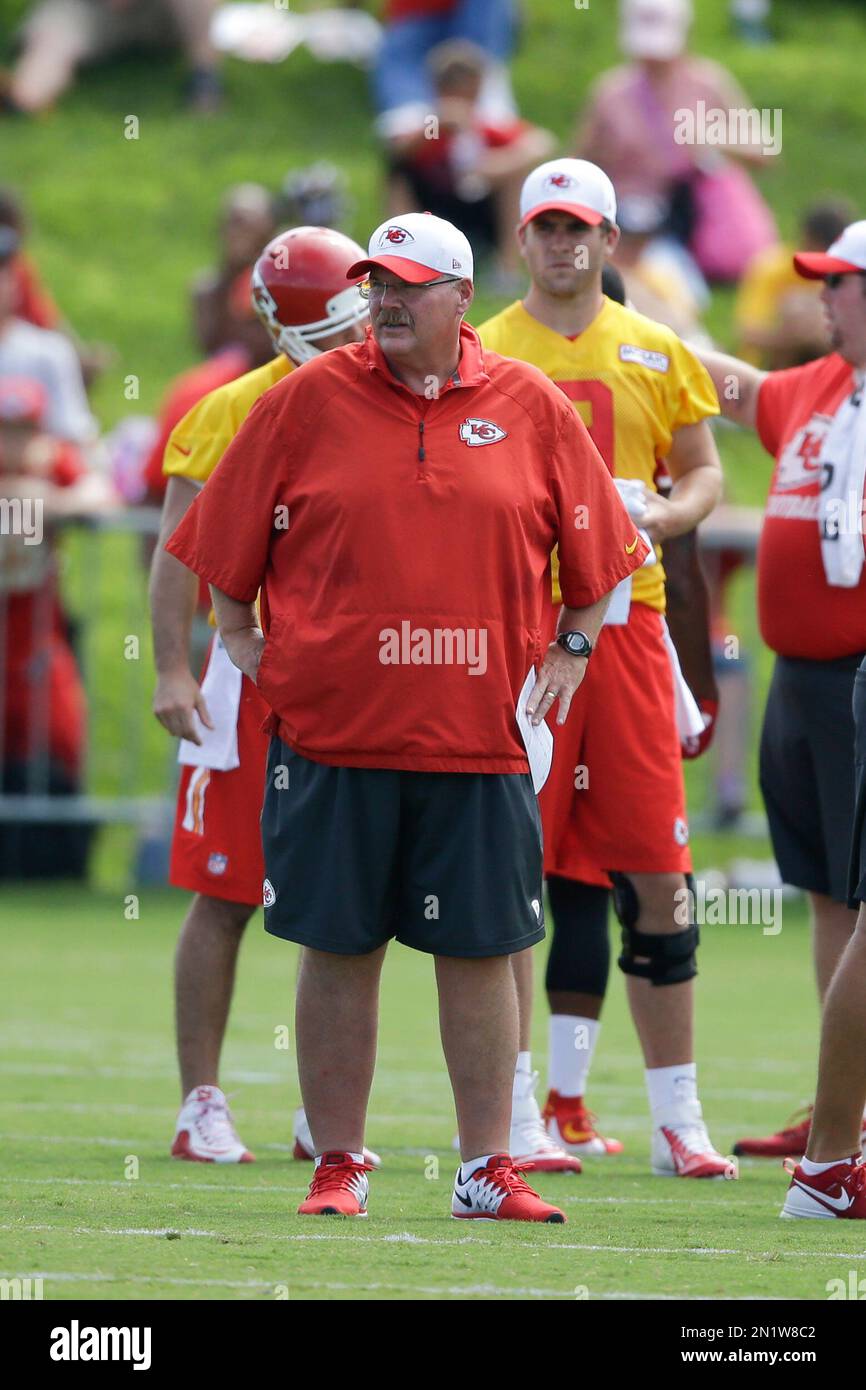 Kansas City Chiefs head coach Andy Reid during NFL football training ...