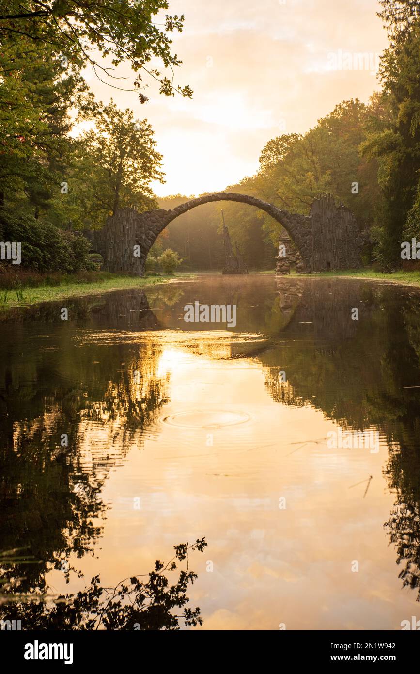 View of Devils bridge in Germany in Saxony Stock Photo - Alamy