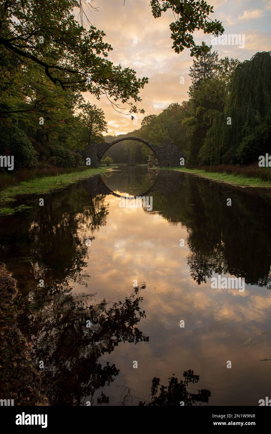 View of Devils bridge in Germany in Saxony Stock Photo - Alamy