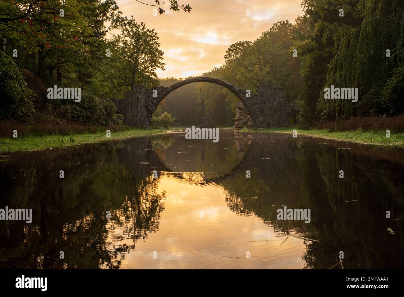 View of Devils bridge in Germany in Saxony Stock Photo - Alamy
