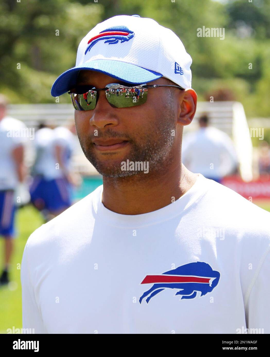 Buffalo Bills general manager Doug Whaley watches the action during ...