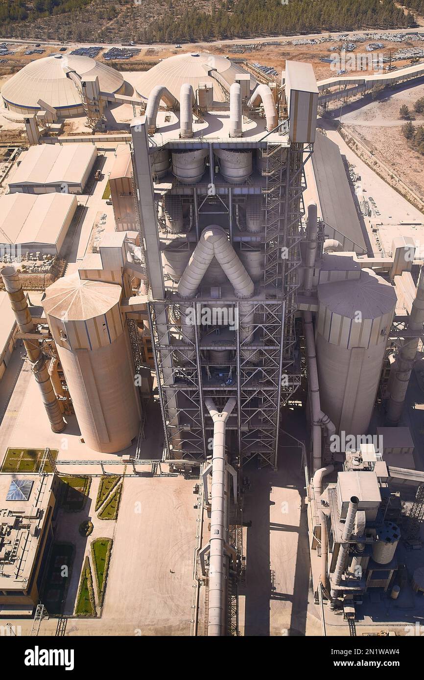 Aerial view of industrial factory Stock Photo - Alamy