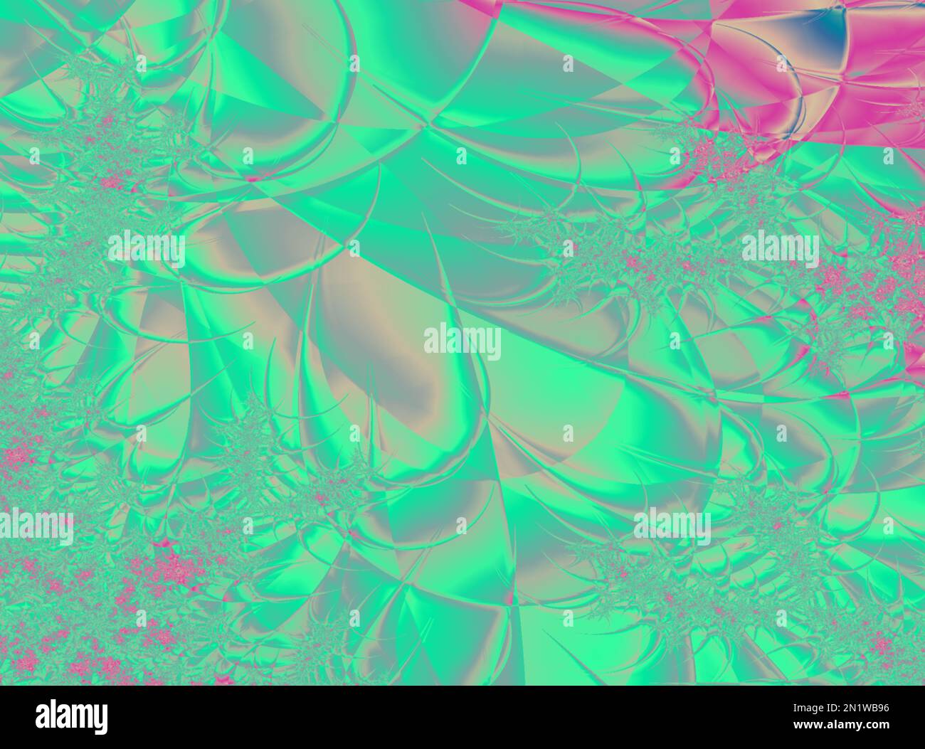 green abstract line drawing, floral decorative illustration, graphic ...