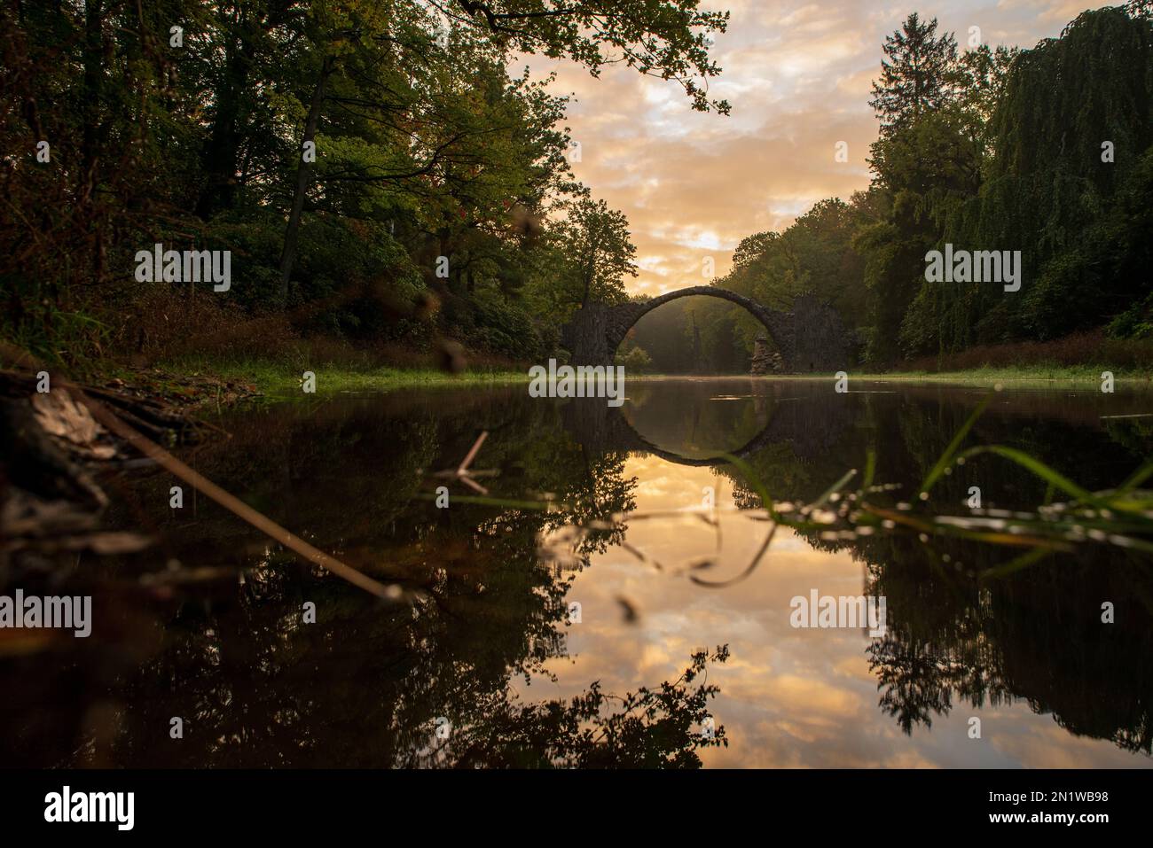View of Devils bridge in Germany in Saxony Stock Photo - Alamy