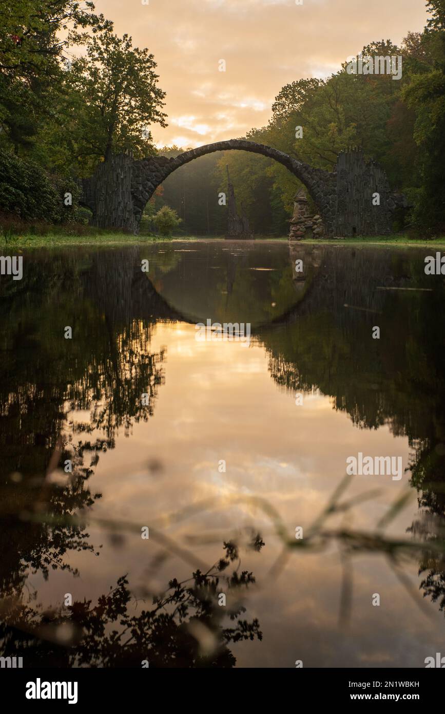 View of Devils bridge in Germany in Saxony Stock Photo - Alamy