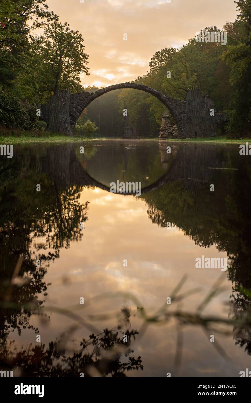 View of Devils bridge in Germany in Saxony Stock Photo - Alamy