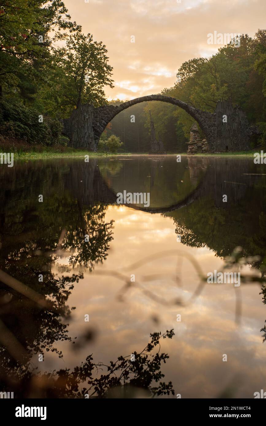 View of Devils bridge in Germany in Saxony Stock Photo - Alamy