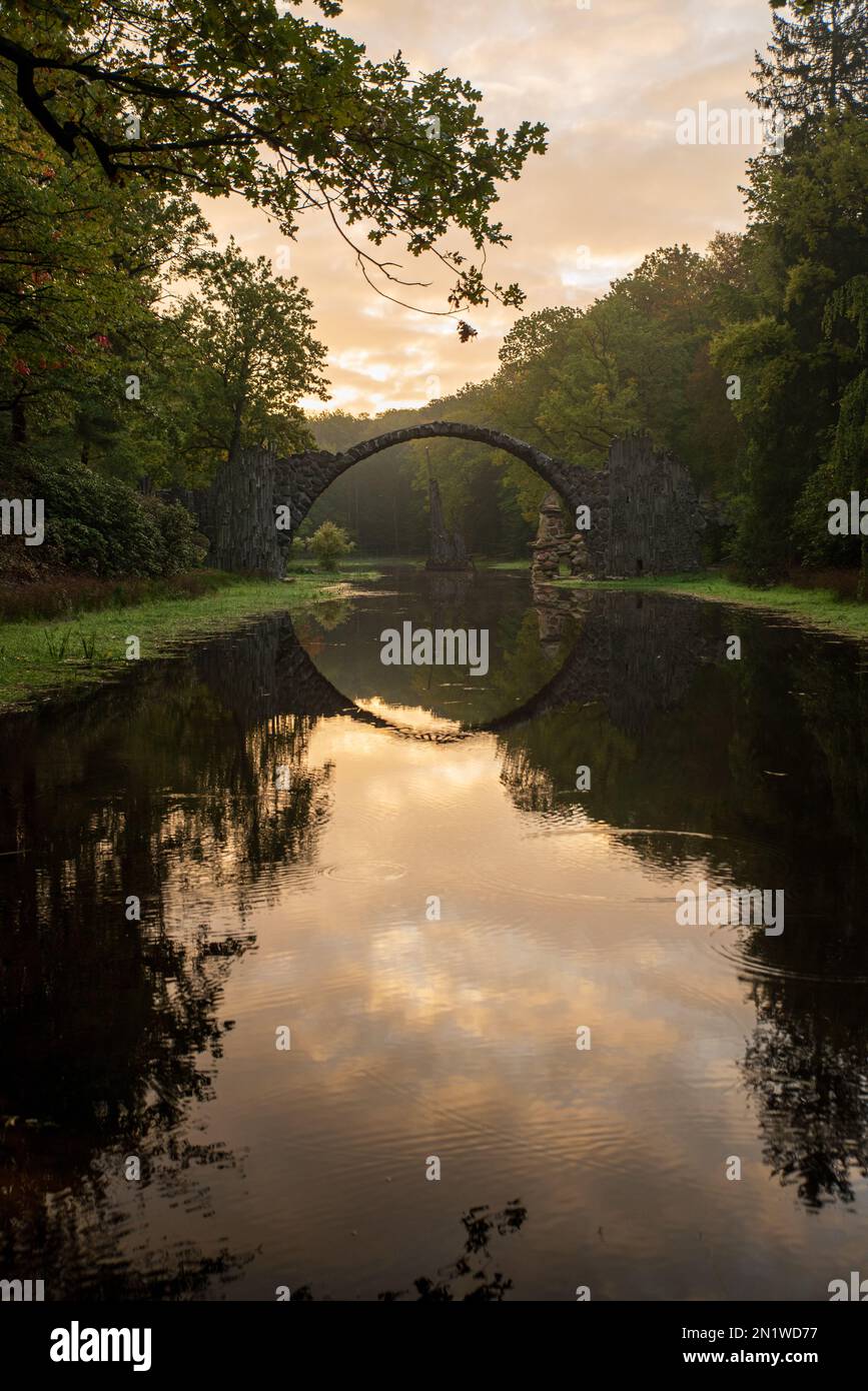 View of Devils bridge in Germany in Saxony Stock Photo - Alamy
