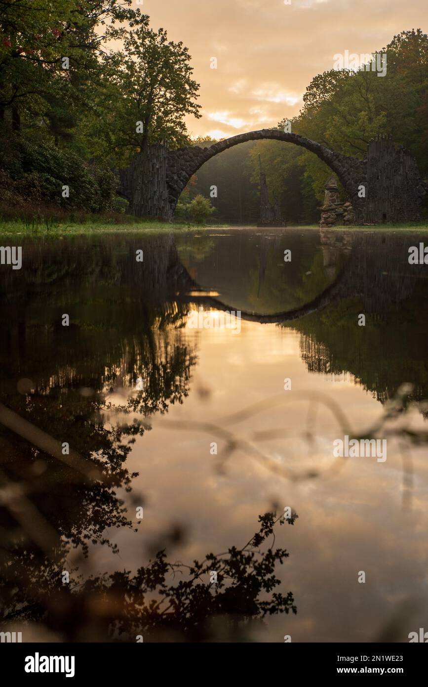 View of Devils bridge in Germany in Saxony Stock Photo - Alamy