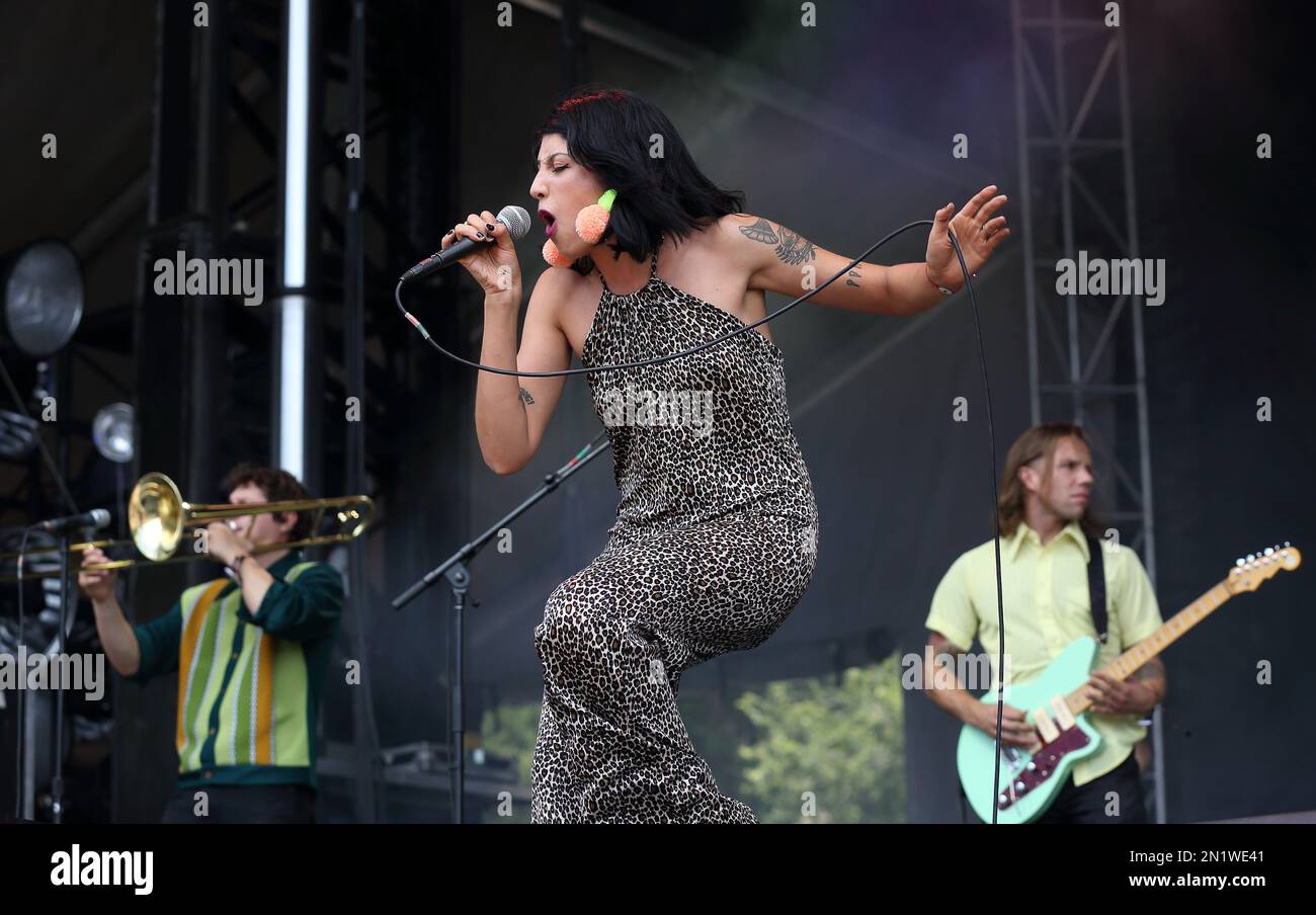 Jessica Hernandez performs with her band The Deltas at the Lollapalooza ...