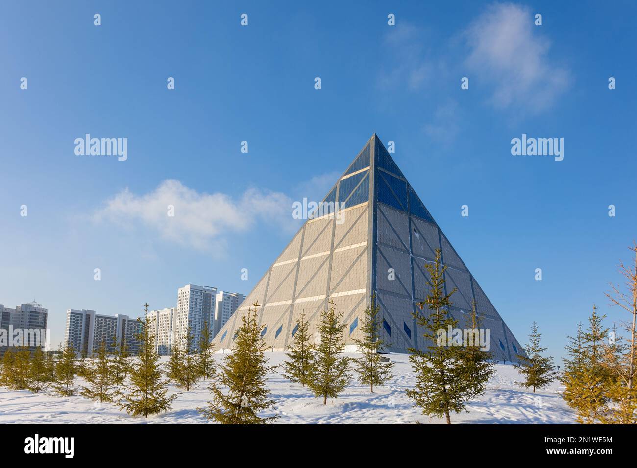 Palace of Peace and Accord. Modern architectural urbanistic city Astana ...