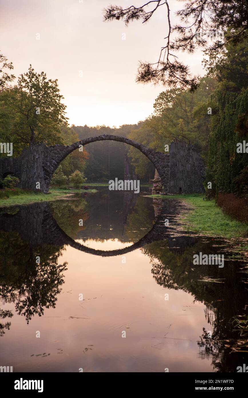 View of Devils bridge in Germany in Saxony Stock Photo - Alamy