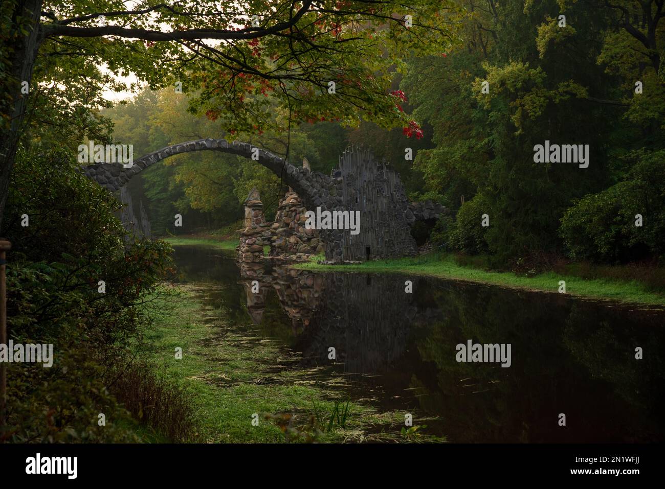 View of Devils bridge in Germany in Saxony Stock Photo - Alamy