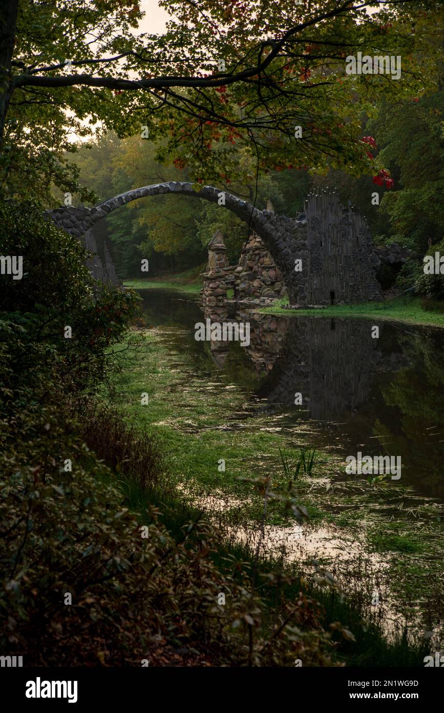 View of Devils bridge in Germany in Saxony Stock Photo - Alamy
