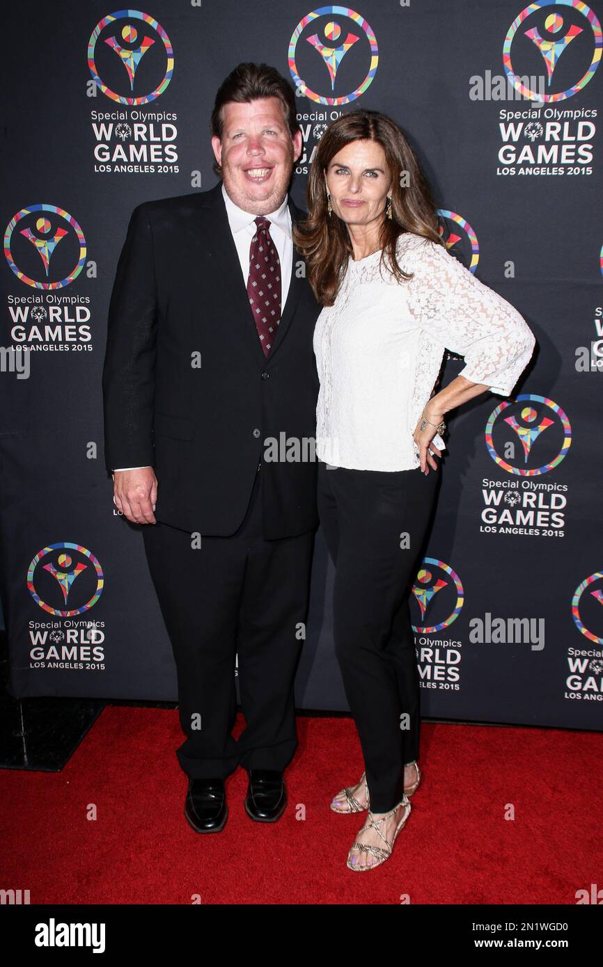 Dustin Plunkett, left, and Maria Shriver attend the 2015 Special ...