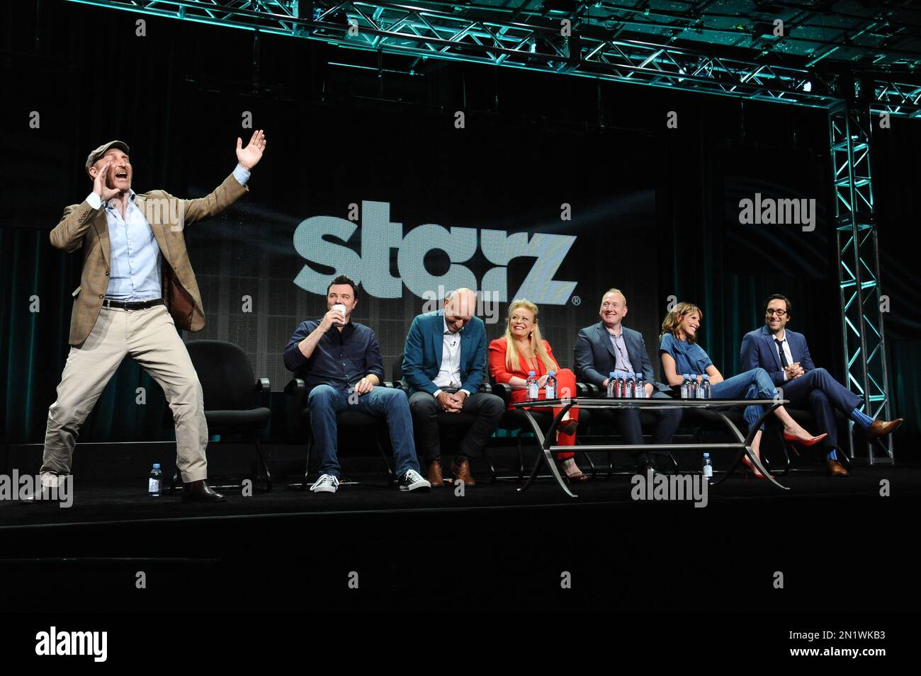 Executive producers Jonathan Ames, from left, Seth MacFarlane, actors ...