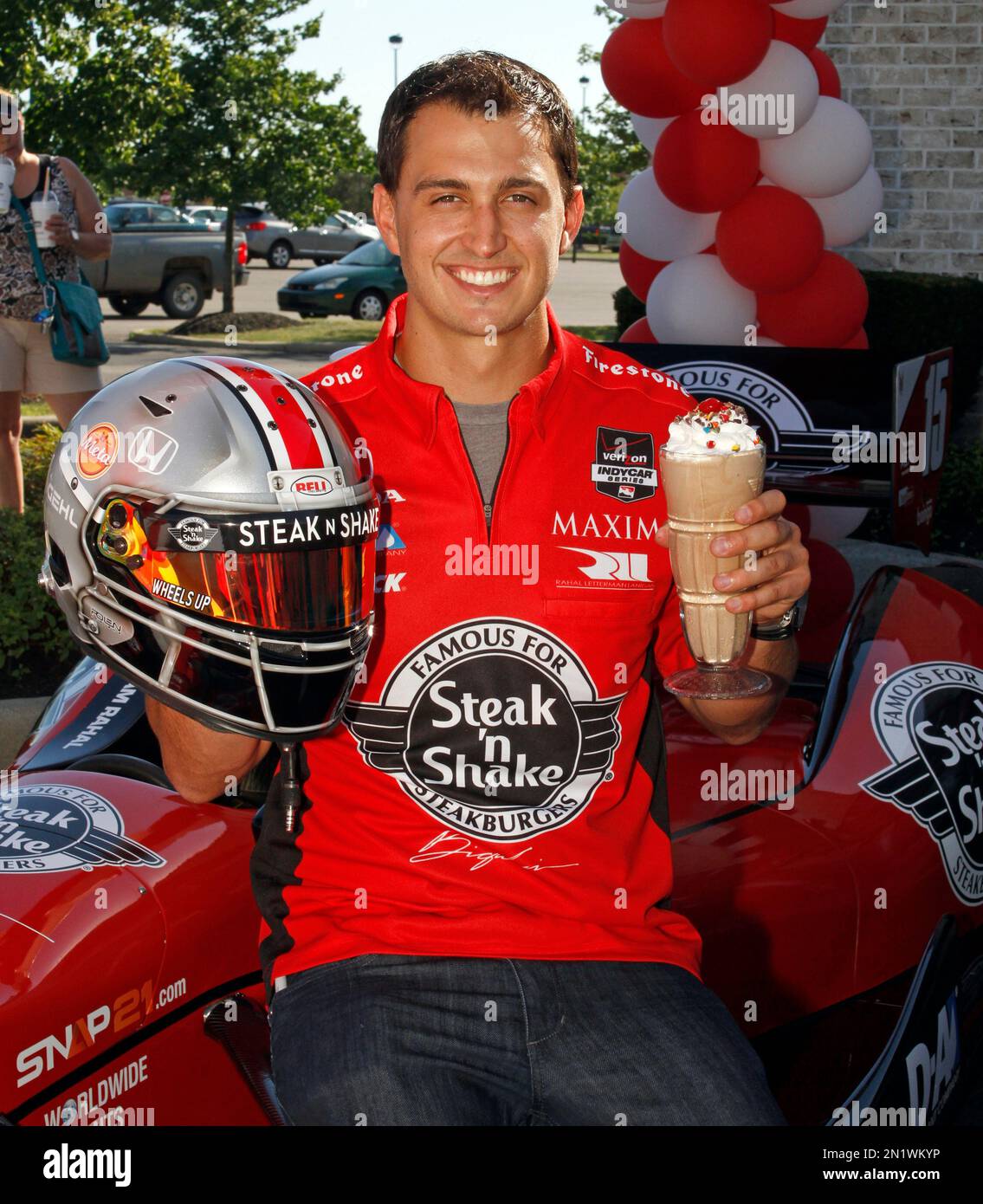 IMAGE DISTRIBUTED FOR STEAK 'N SHAKE - Graham Rahal, driver of the No ...
